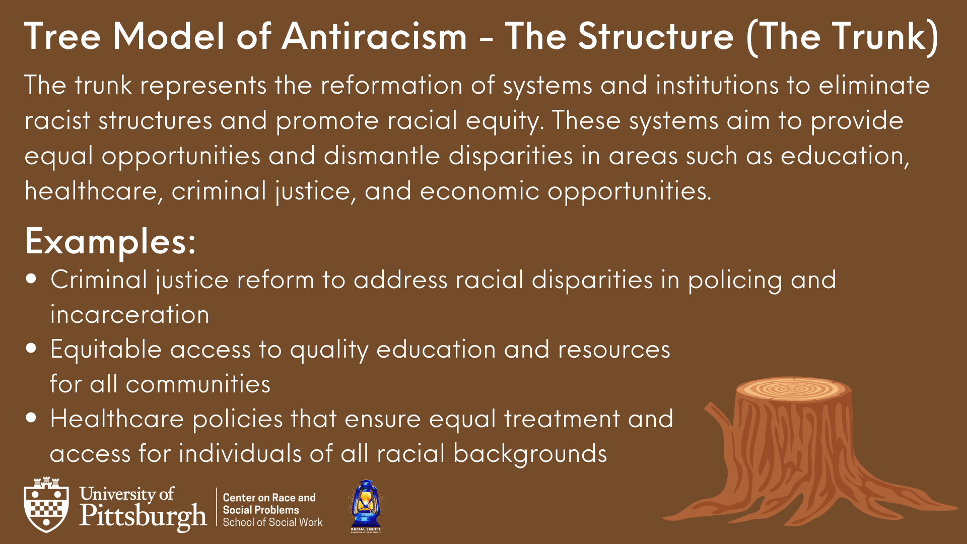 Tree Model of Antiracism | Center on Race and Social Problems